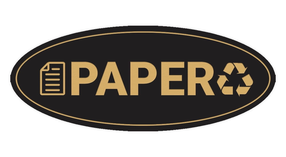 Signs ByLITA Oval Paper Sign - Laser-Engraved Lettering | Durable ABS ...