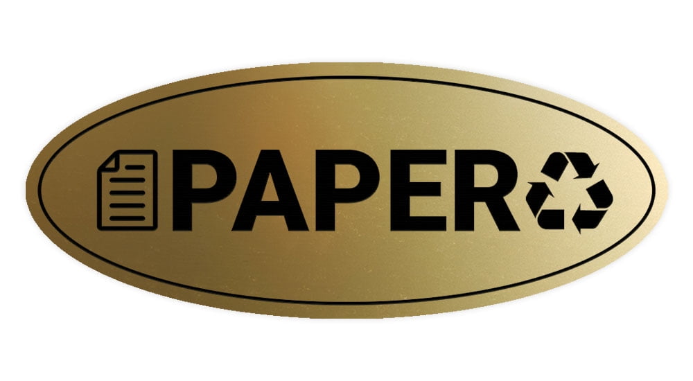 Signs ByLITA Oval Paper Sign - Laser-Engraved Lettering | Durable ABS ...