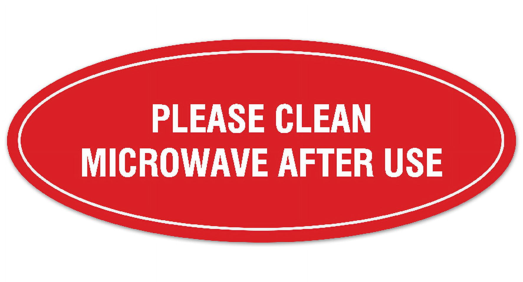 Signs ByLITA Oval Please Clean Microwave After Use Sign - Laser ...