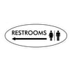 Square Restroom Sign (Walnut) - Small - Walmart.com