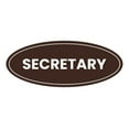 Signs ByLITA Oval Secretary Sign (Dark Brown) - Small 2x5" - Walmart.com
