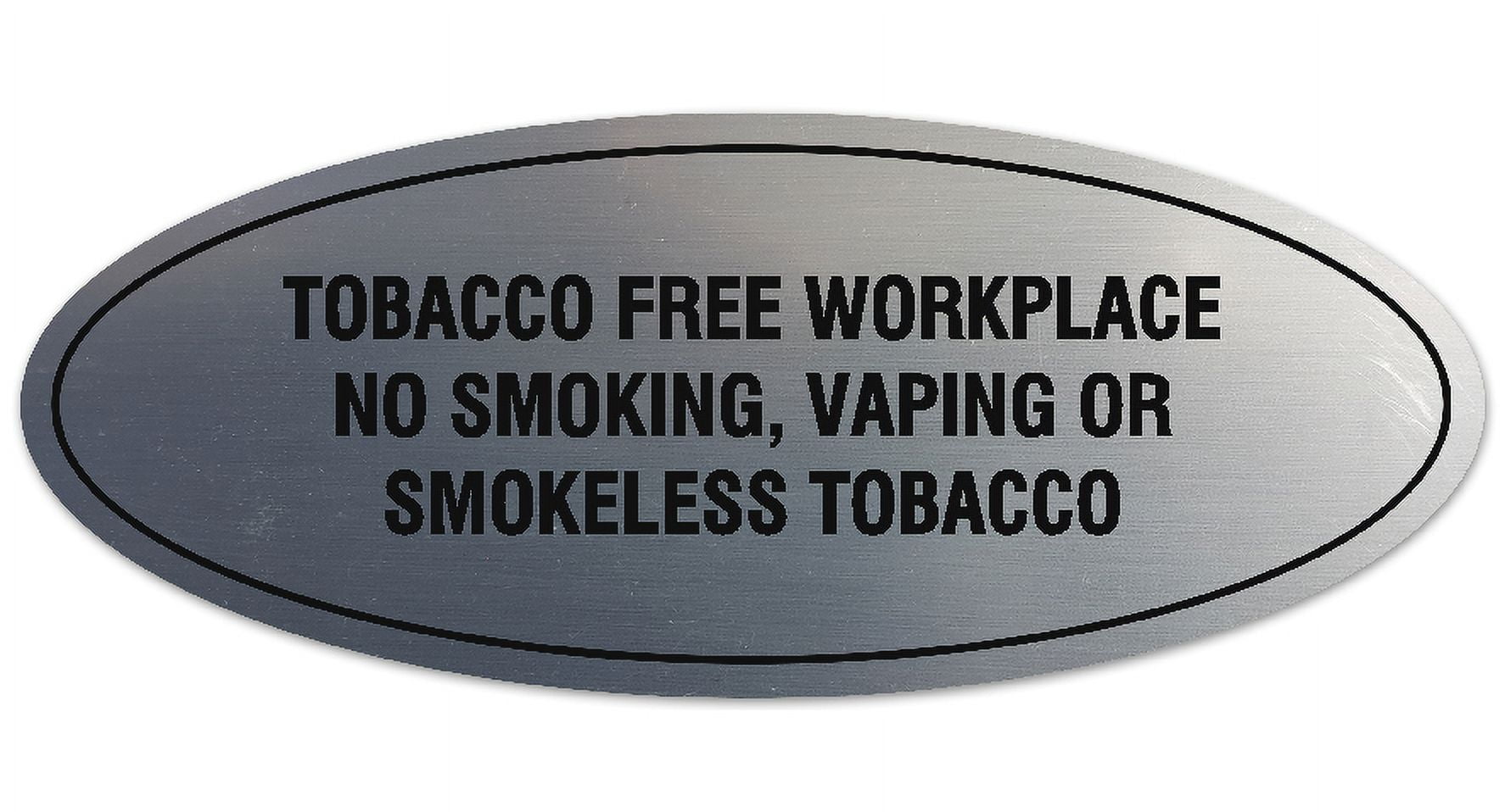 Signs ByLITA Oval Tobacco Free Workplace No Smoking, Vaping or ...