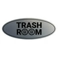 Signs ByLITA Oval Trash Room Sign - Laser-Engraved Lettering | Durable ...