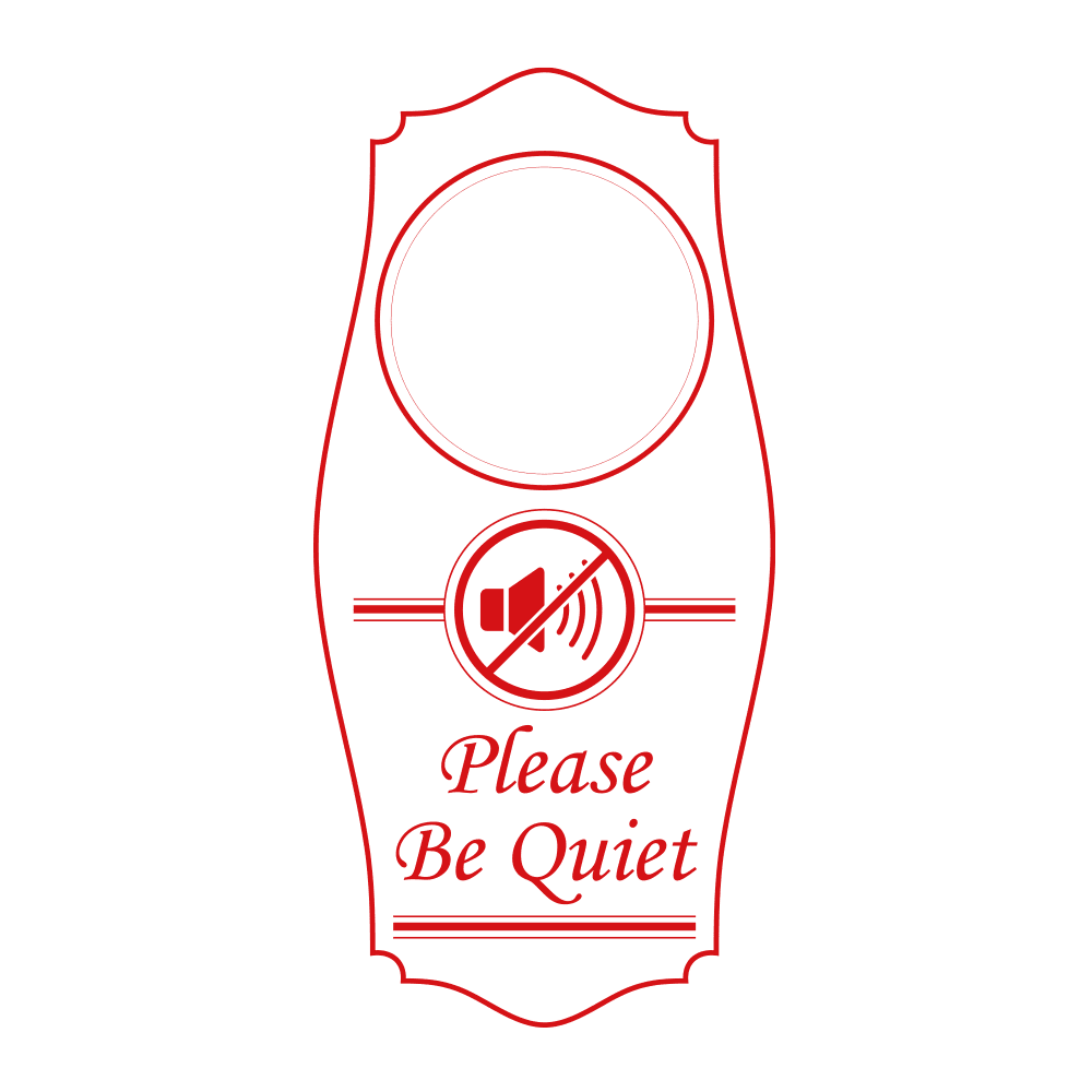 Signs ByLITA Please Be Quiet Door Hanger - White Red, 4" x 8" - Walmart.com