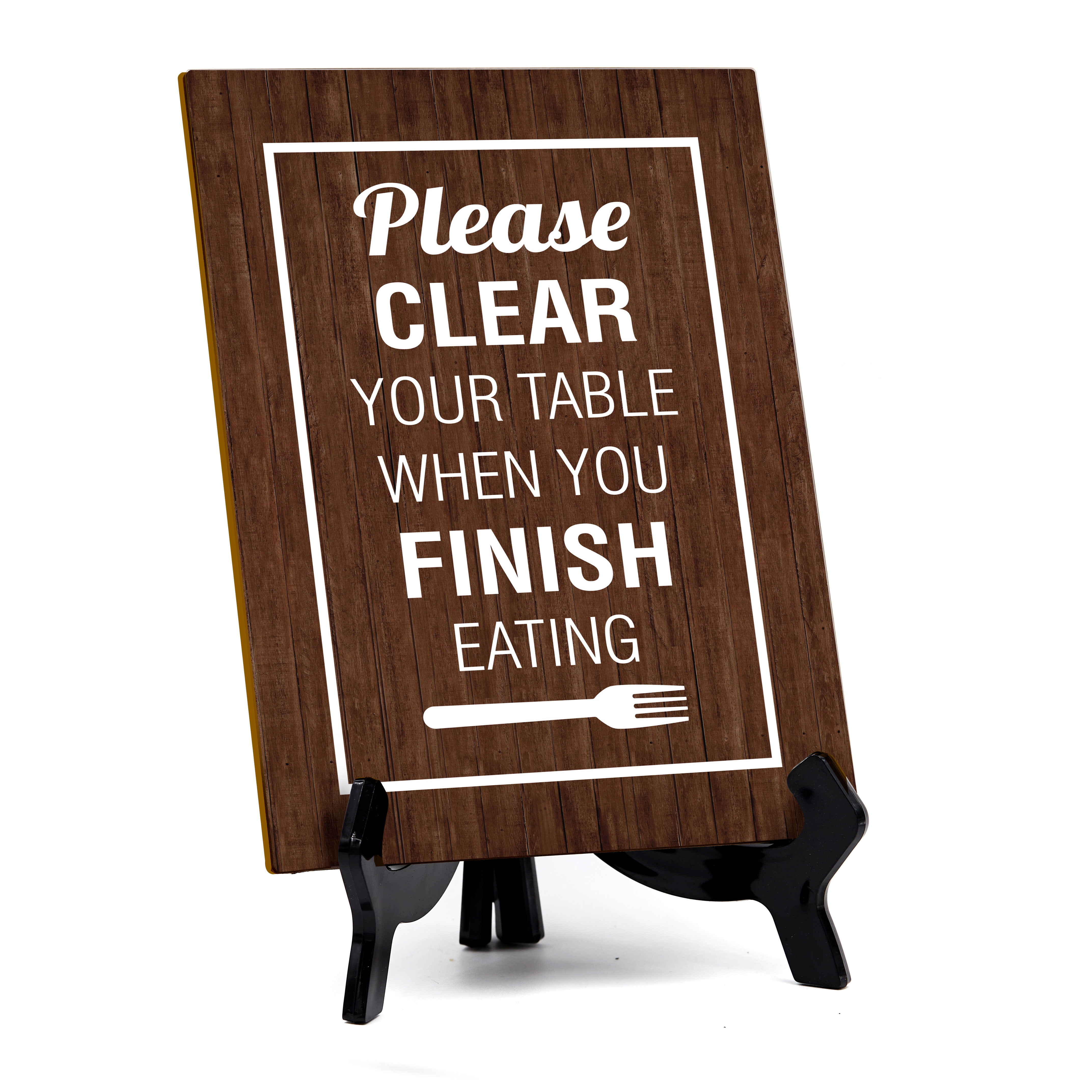 Signs ByLITA Please Clear Your Table When You Finish Eating Table Sign ...