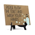 Signs ByLITA Please Flush The Toilet And Wash Your Hands, Hygiene Sign ...