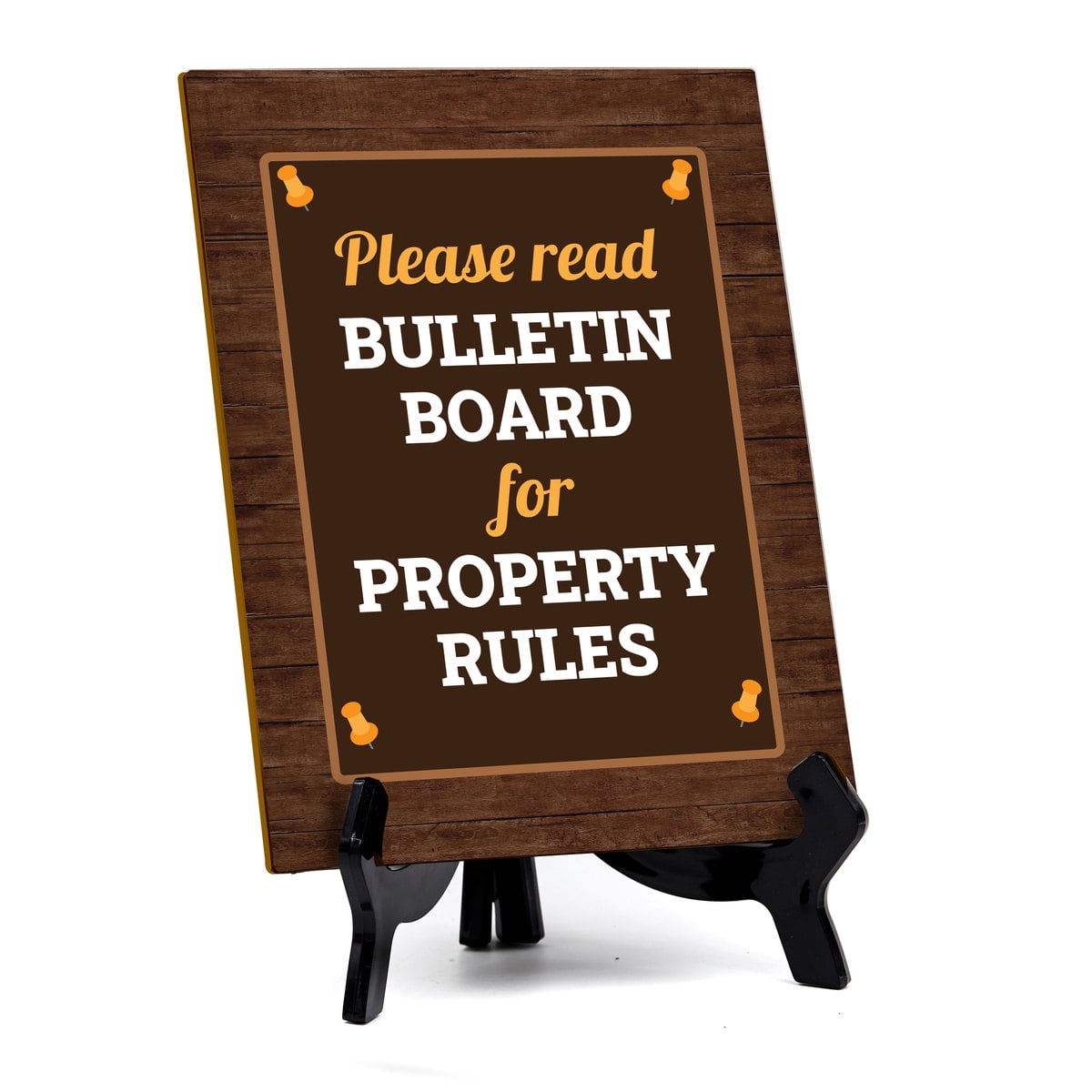 Signs ByLITA Please Read Bulletin Board For Property Rules Table Sign ...