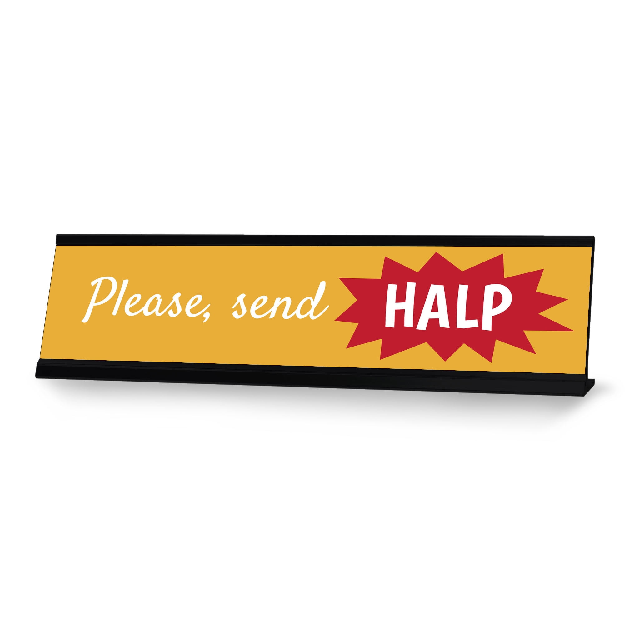 Signs ByLITA Please, send HALP, Black Frame Funny Office Gift Desk Sign ...
