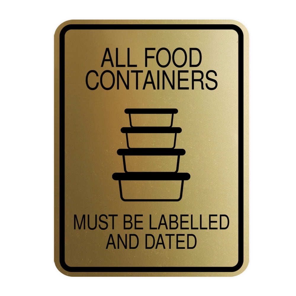 Signs ByLITA Portrait Round All Food Containers Must Be Labelled and ...
