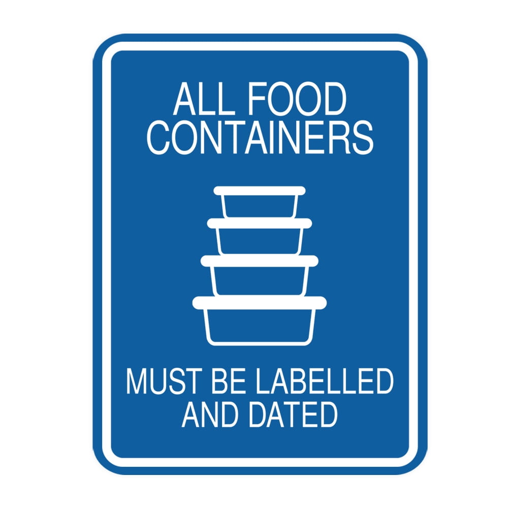 Signs ByLITA Portrait Round All Food Containers Must Be Labelled and ...