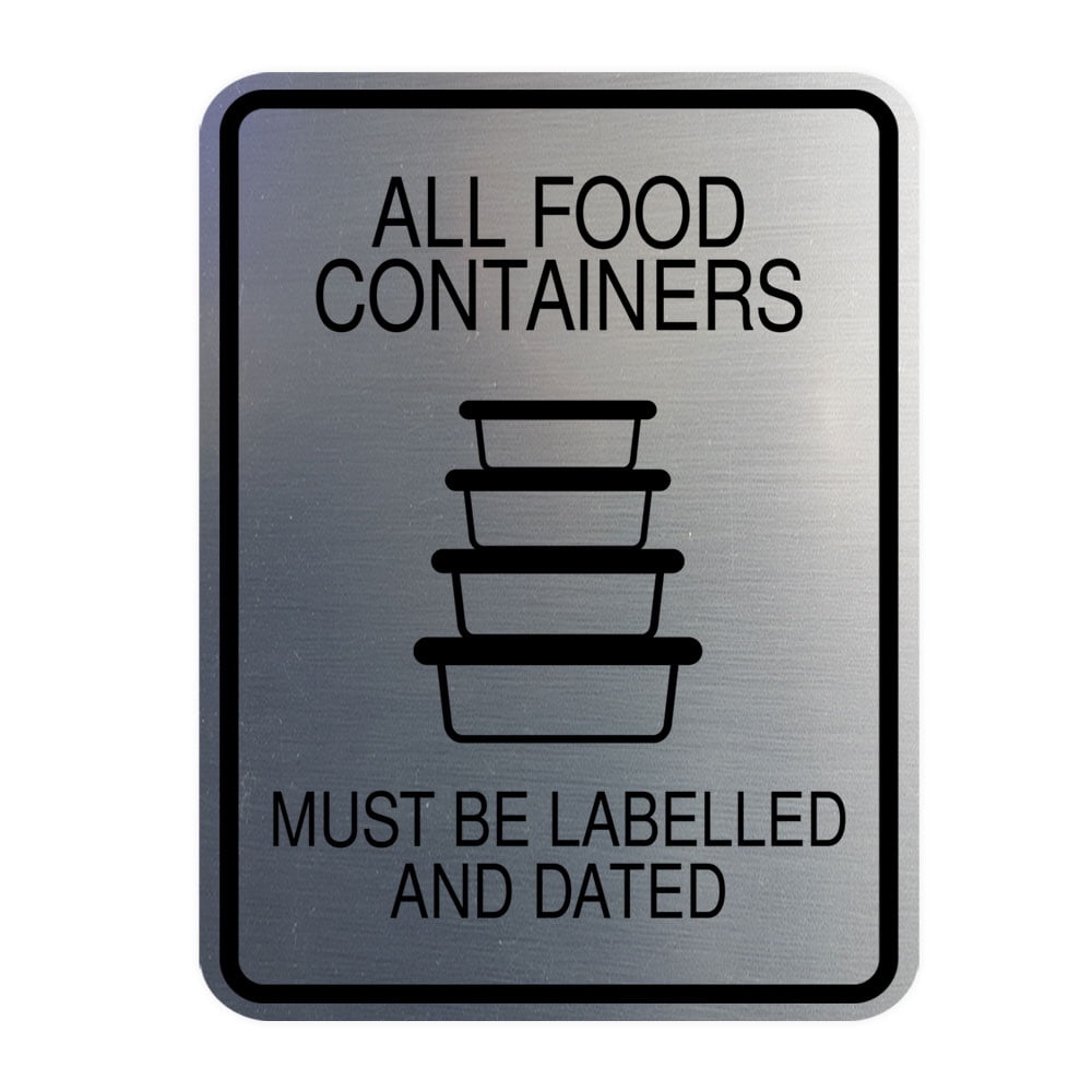 Signs ByLITA Portrait Round All Food Containers Must Be Labelled and ...