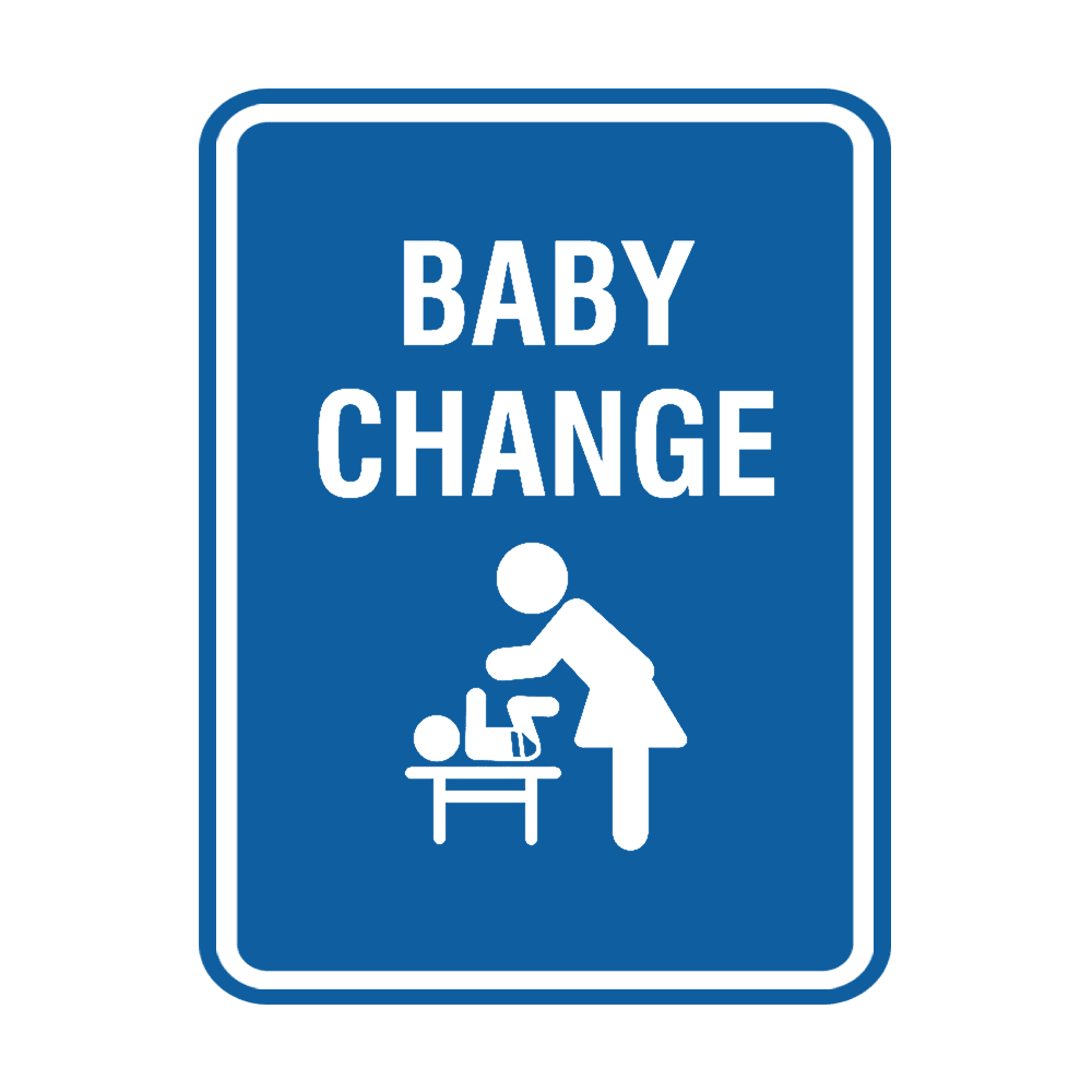 Signs ByLITA Portrait Round Baby Change Sign (Blue) - Large - Walmart.com