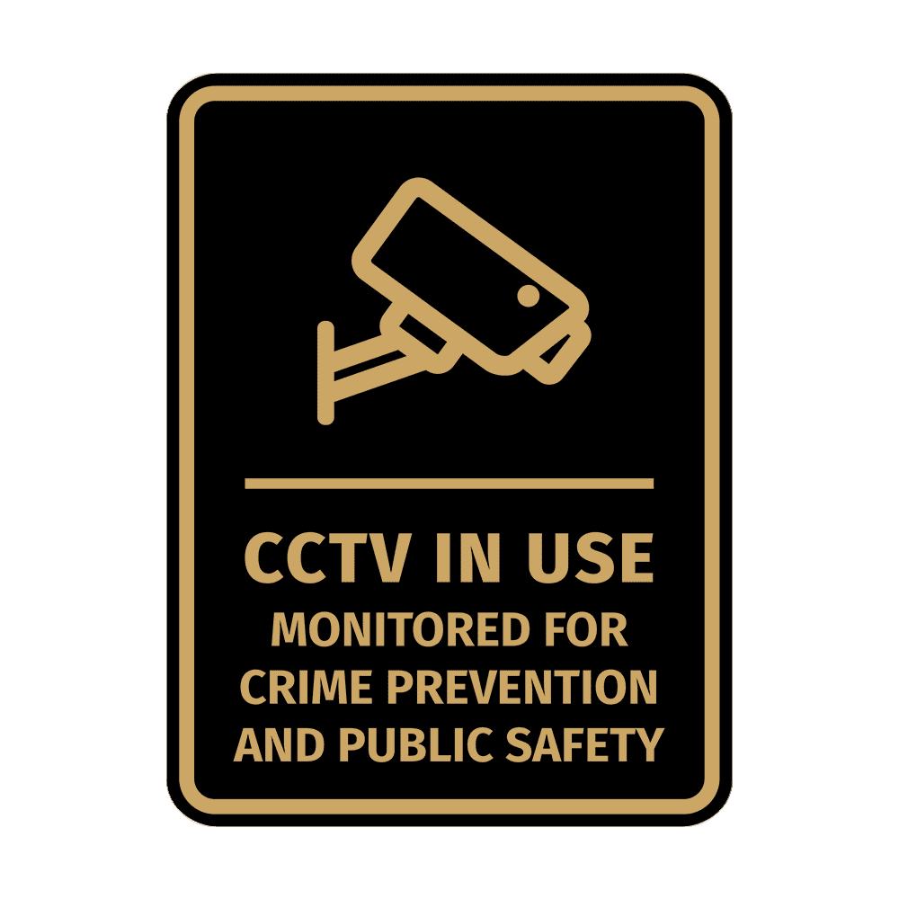 Signs ByLITA Portrait Round CCTV in Use Monitored for Crime Prevention ...