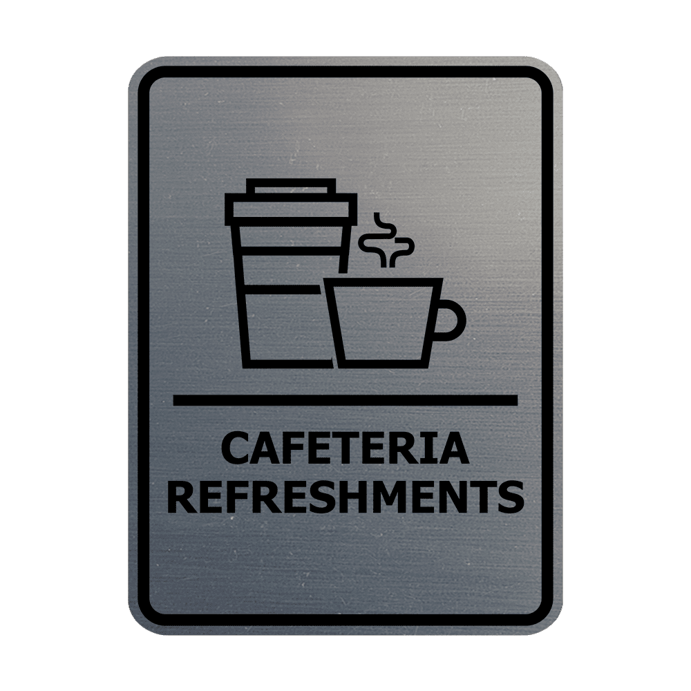 Signs ByLITA Portrait Round Cafeteria Refreshments Door or Wall Sign ...
