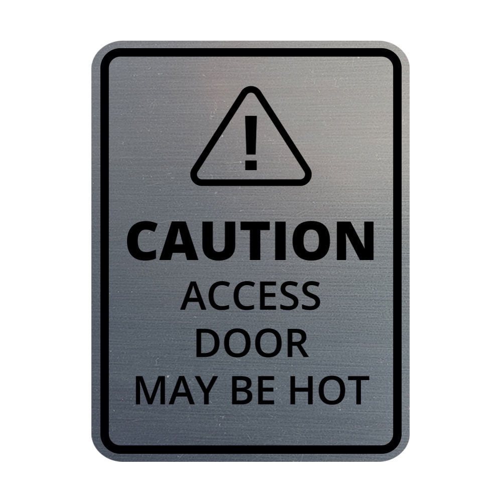 Signs ByLITA Portrait Round Caution: Access Door May Be Hot Door or ...
