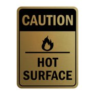 Portrait Round Fire Hazard Sign (Black) - Small - Walmart.com