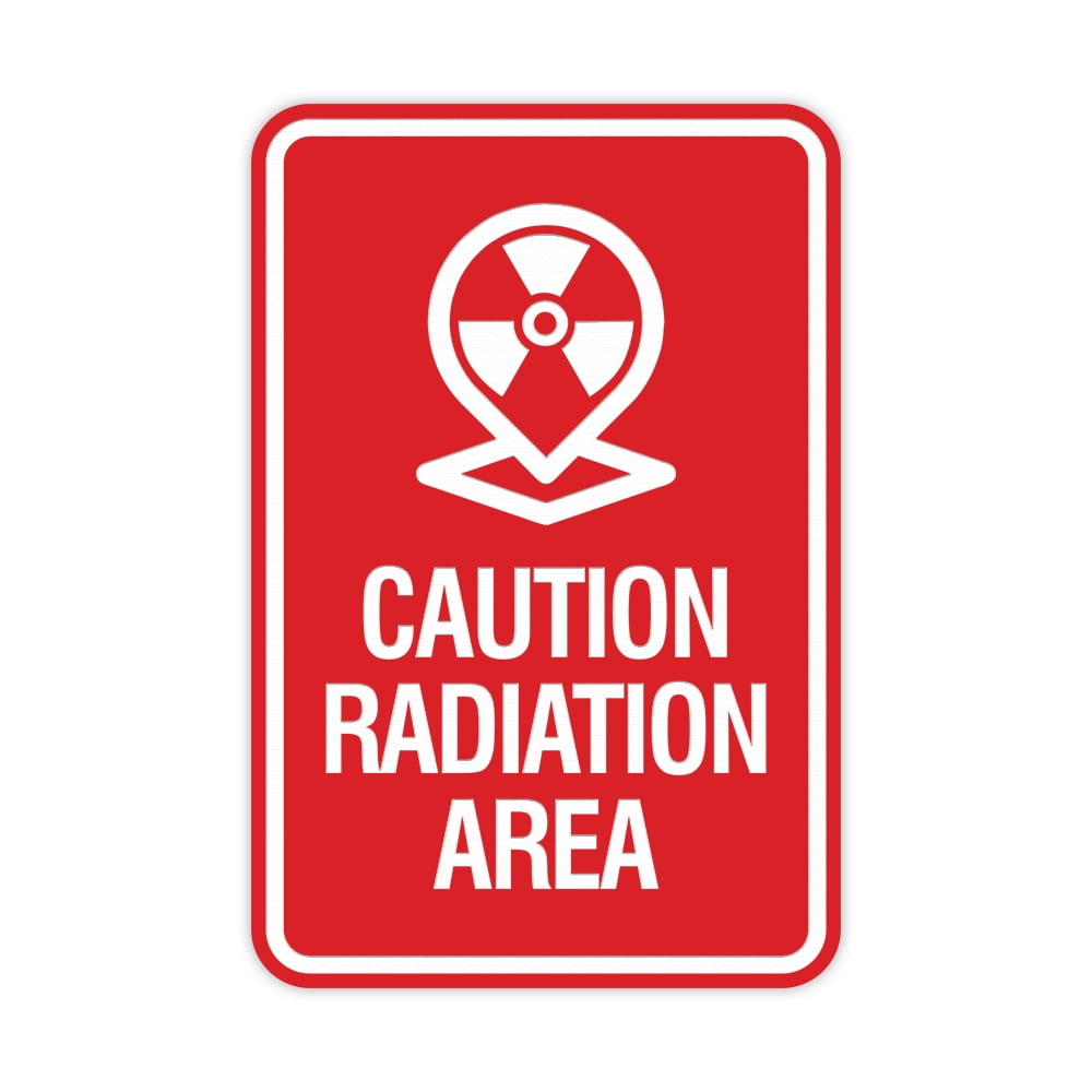 Signs ByLITA Portrait Round Caution Radiation Area Sign (Red) - Medium ...