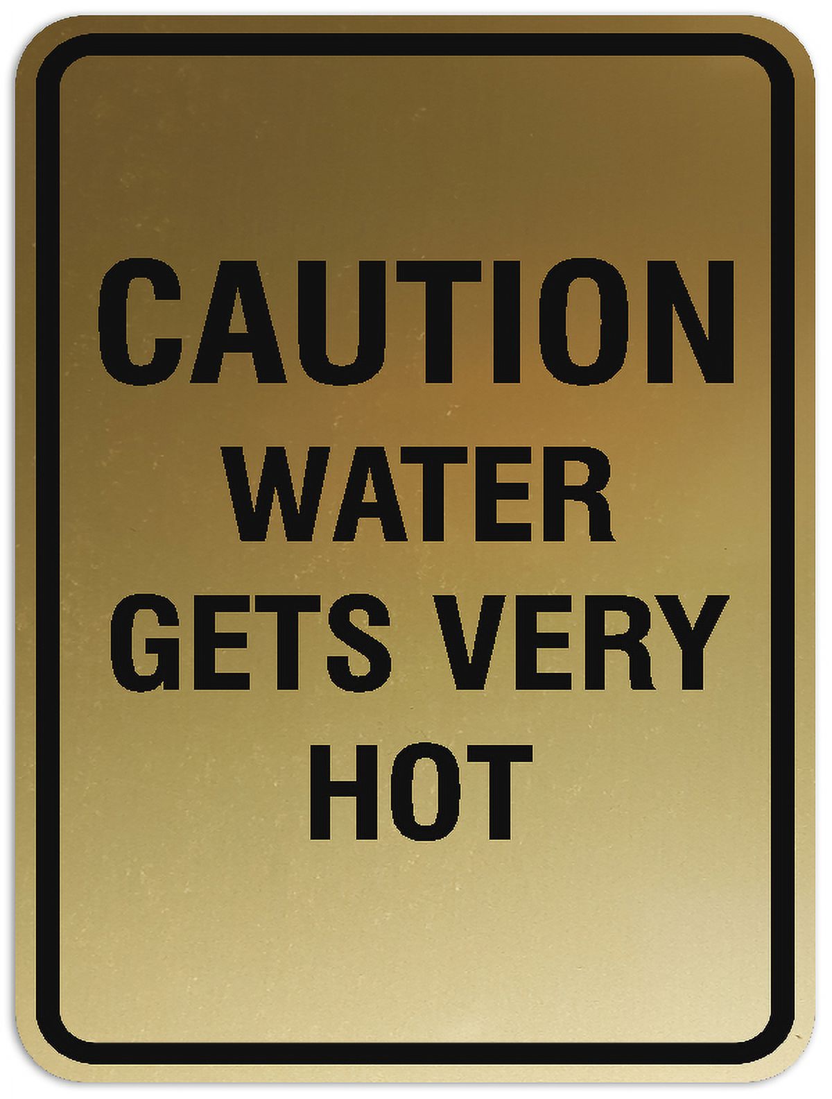 Signs ByLITA Portrait Round Caution water gets hot Sign - Laser ...
