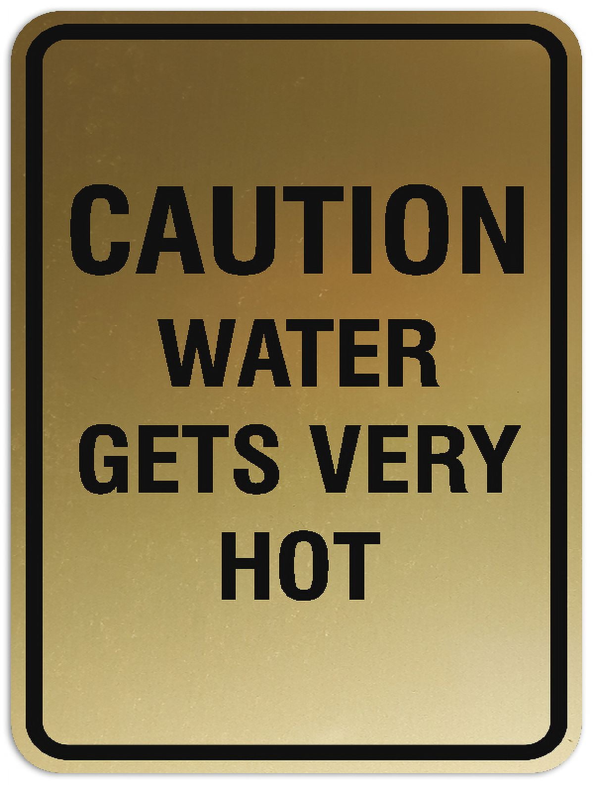 Signs ByLITA Portrait Round Caution water gets hot Sign - Laser ...