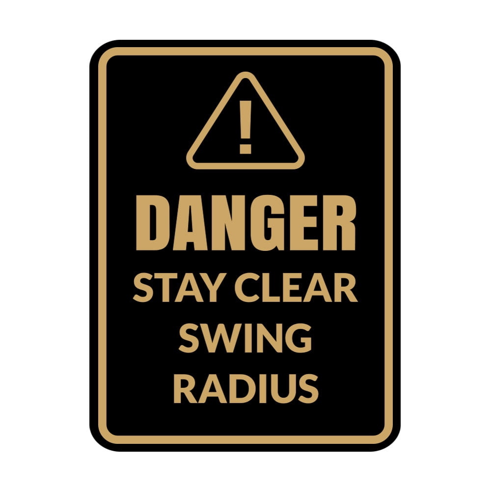 Signs ByLITA Portrait Round Danger Stay Clear Swing Radius Door or Wall ...