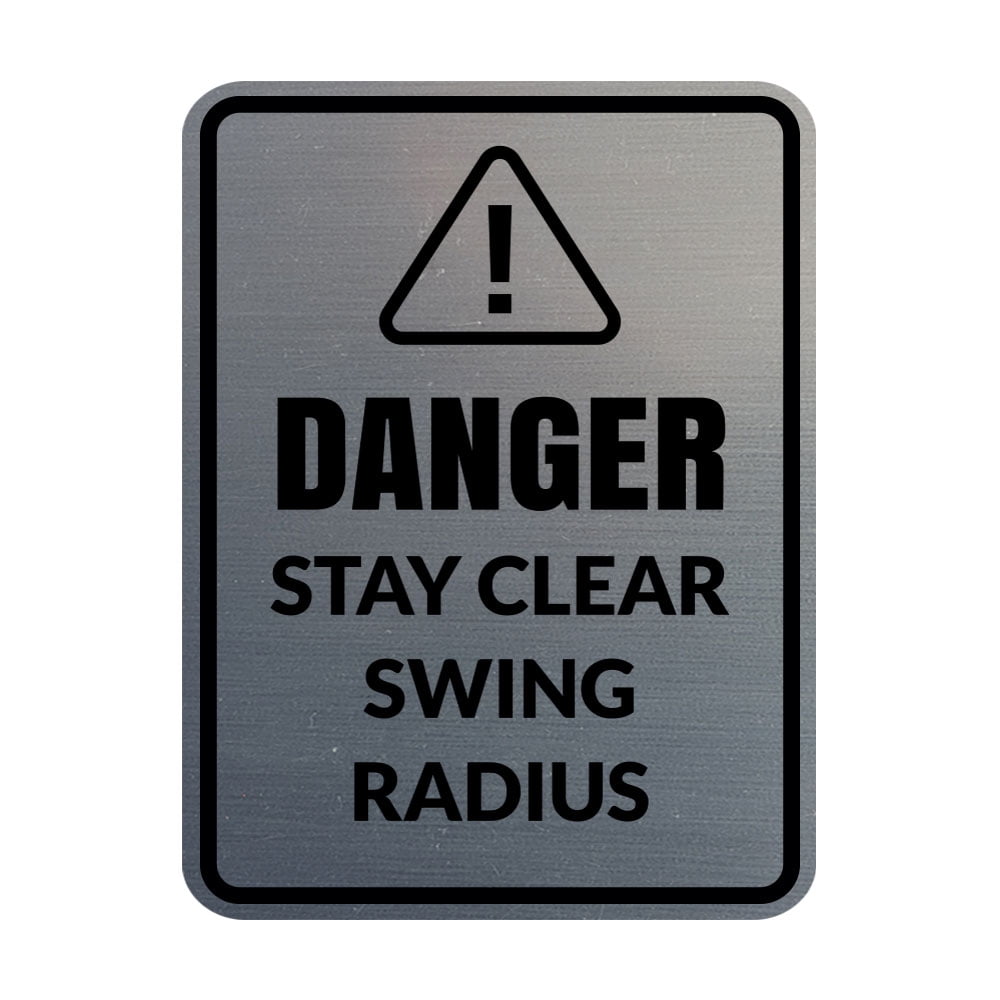 Signs ByLITA Portrait Round Danger Stay Clear Swing Radius Door or Wall ...