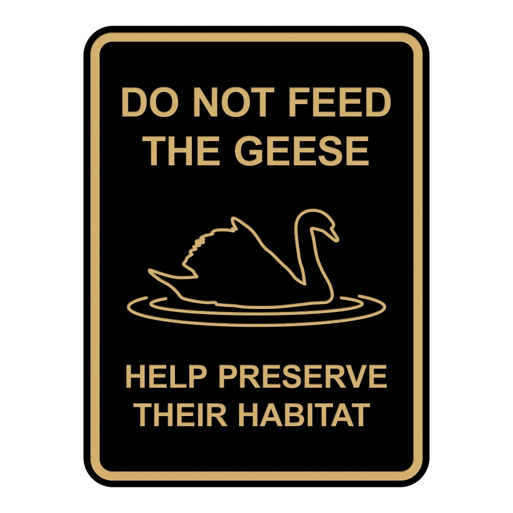 Signs ByLITA Portrait Round Do Not Feed the Geese – Help Preserve Their ...