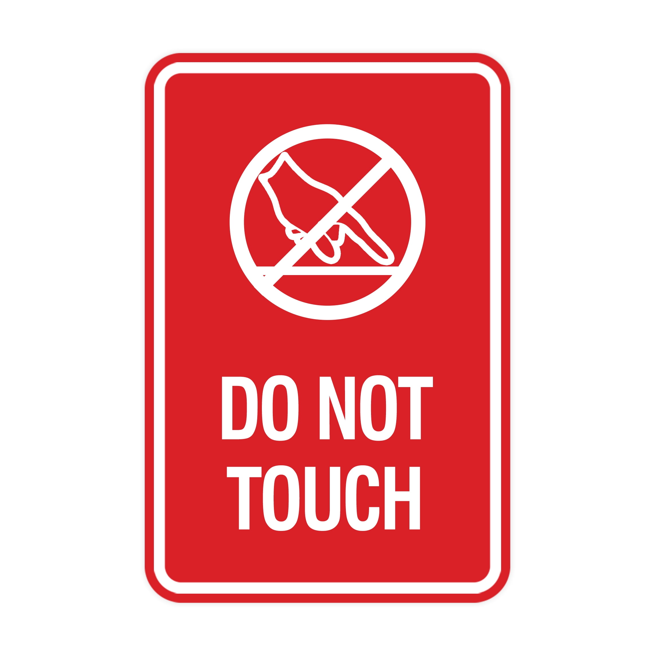 Signs ByLITA Portrait Round Do Not Touch Sign (Red) - Medium - Walmart.com