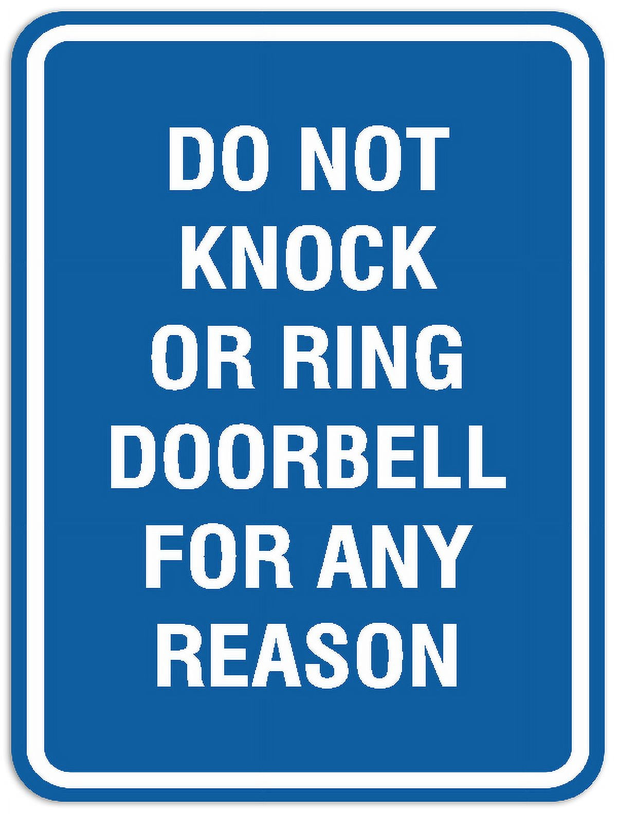 Signs ByLITA Portrait Round Do not knock or ring doorbell Sign - Laser ...