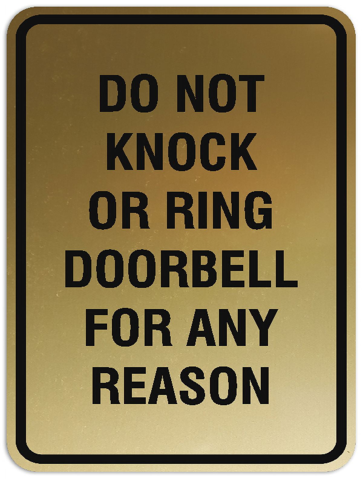 Signs ByLITA Portrait Round Do not knock or ring doorbell Sign - Laser ...