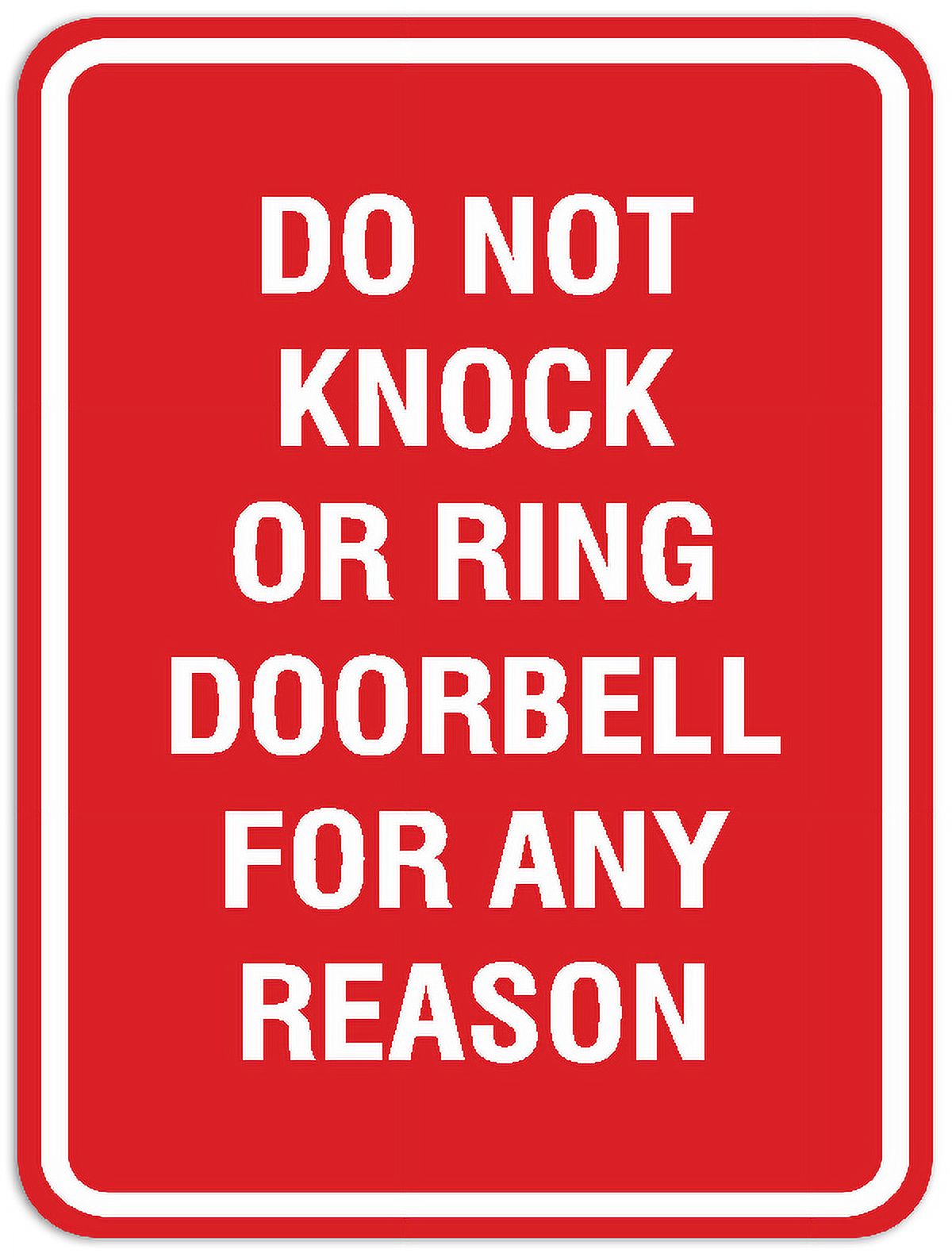 Signs ByLITA Portrait Round Do not knock or ring doorbell Sign - Laser ...