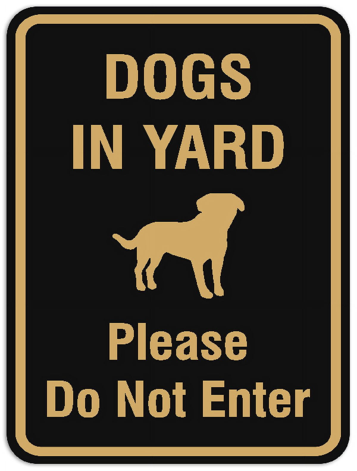 Signs ByLITA Portrait Round Dogs in yard please do not enter Sign ...