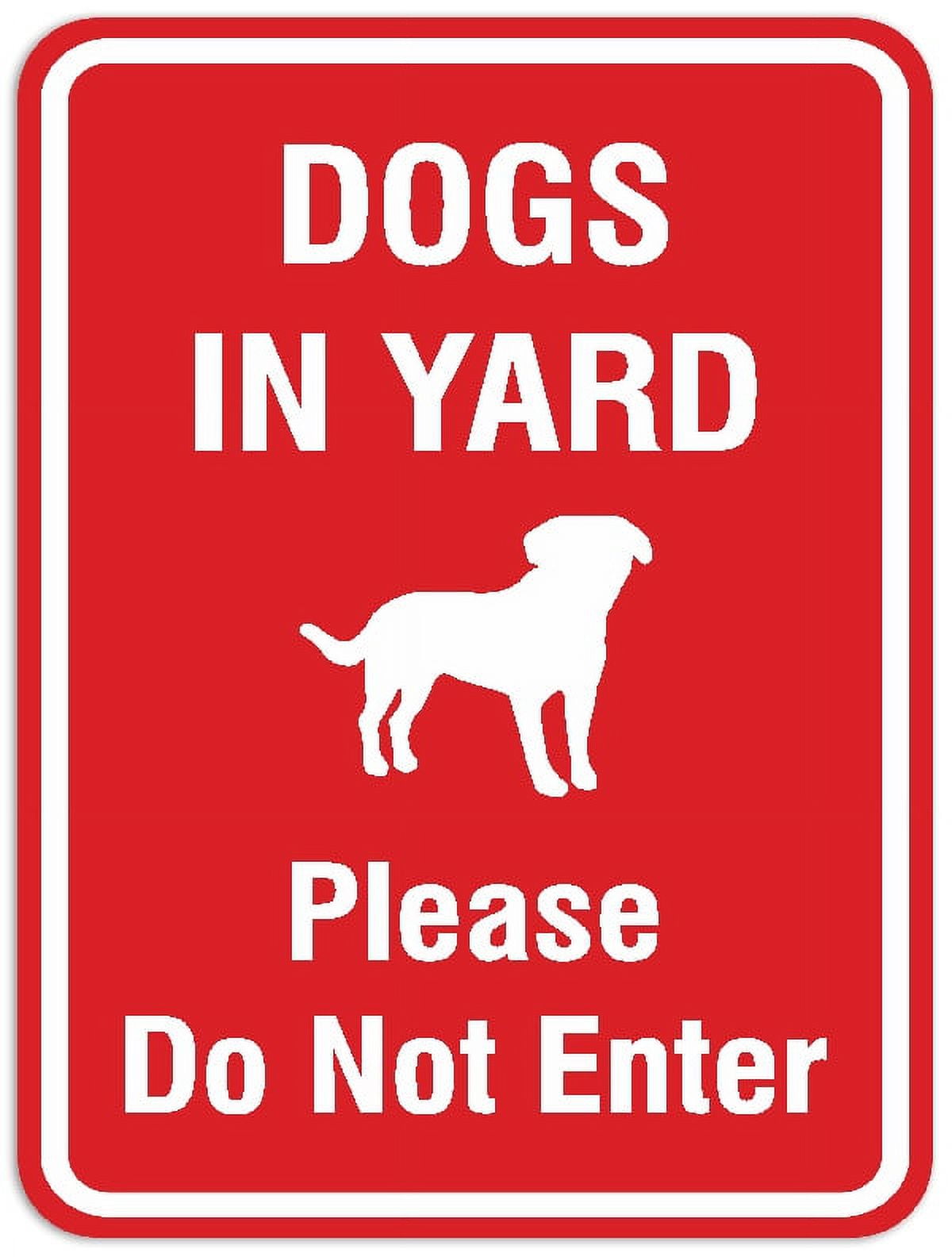 Signs ByLITA Portrait Round Dogs in yard please do not enter Sign ...