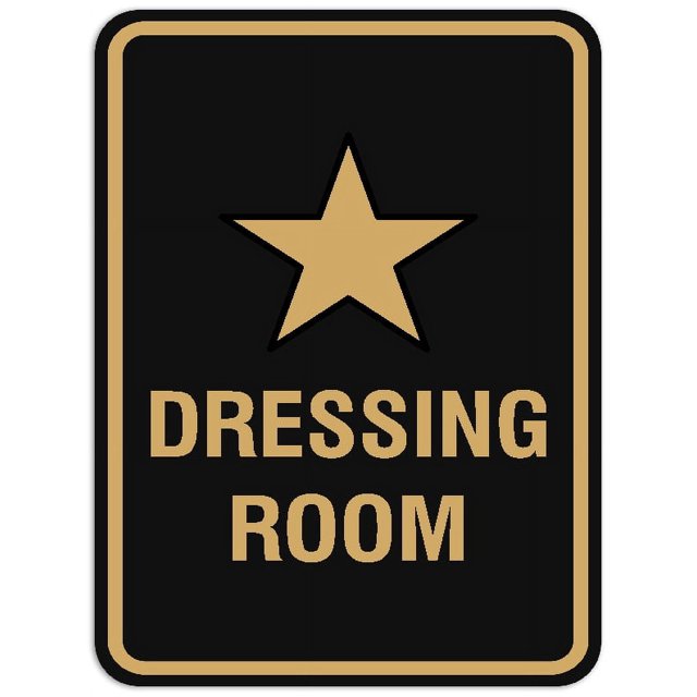 Signs ByLITA Portrait Round Dressing room Sign - Laser-Engraved ...