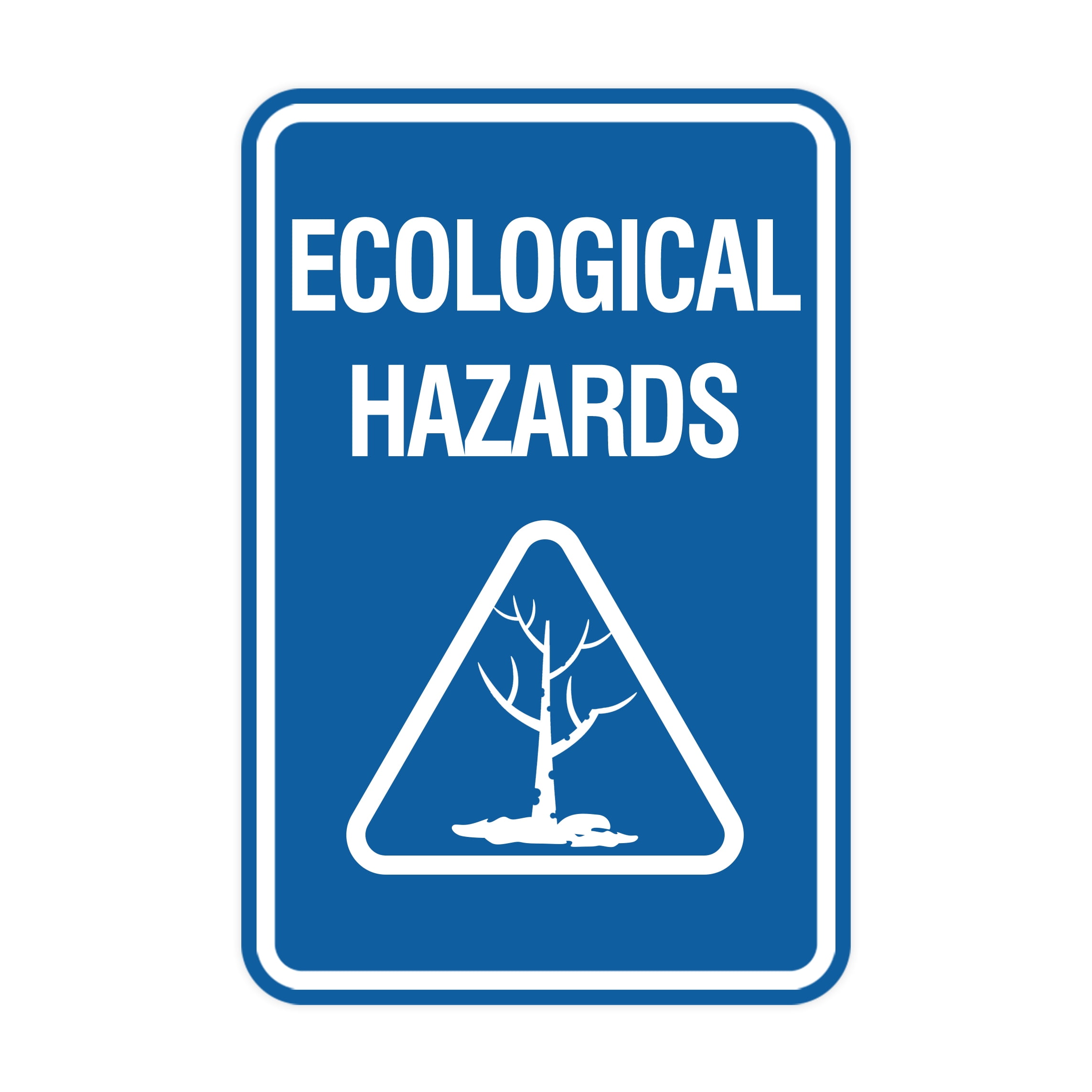 Signs ByLITA Portrait Round Ecological hazards Sign (Blue) - Small ...
