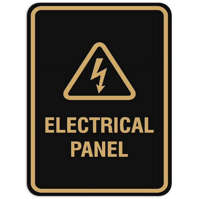 Signs ByLITA Portrait Round Electrical panel Sign - Laser-Engraved ...