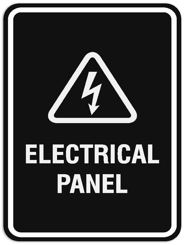 Signs ByLITA Portrait Round Electrical panel Sign - Laser-Engraved ...