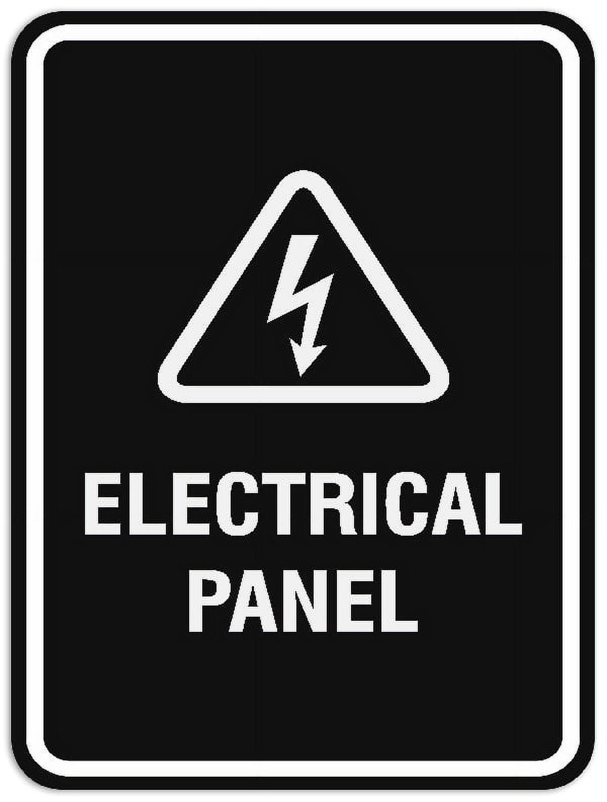 Signs ByLITA Portrait Round Electrical panel Sign - Laser-Engraved ...