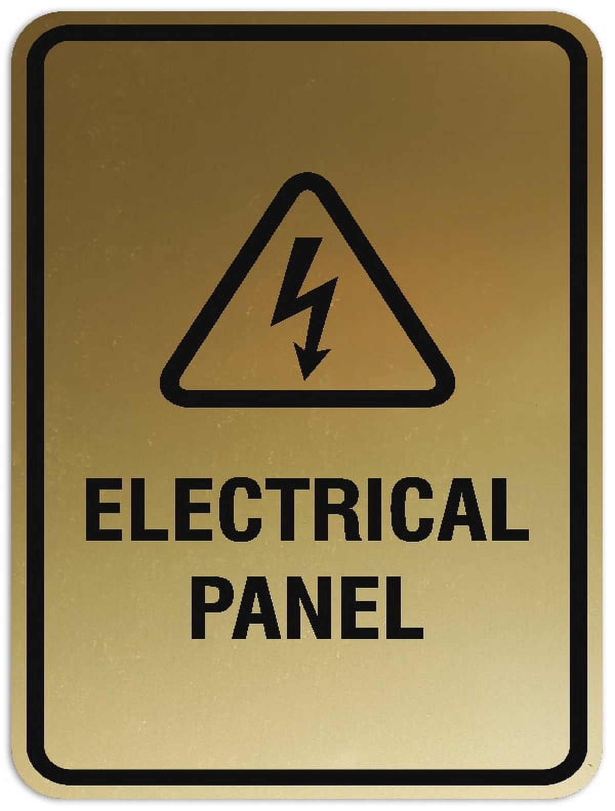 Signs ByLITA Portrait Round Electrical panel Sign - Laser-Engraved ...