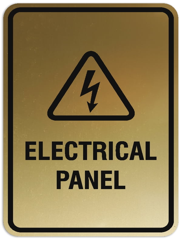 Signs ByLITA Portrait Round Electrical panel Sign - Laser-Engraved ...