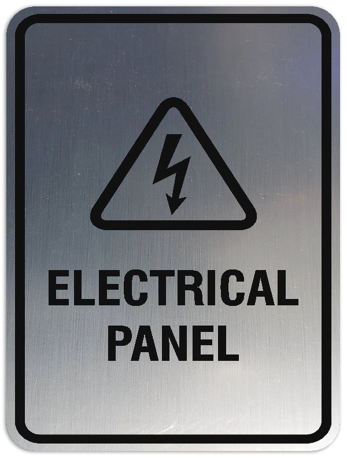 Signs ByLITA Portrait Round Electrical panel Sign - Laser-Engraved ...