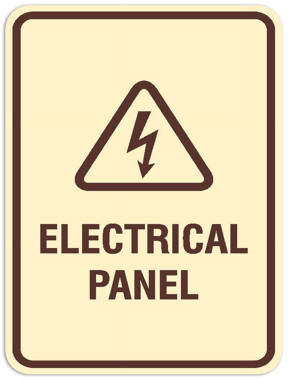 Signs ByLITA Portrait Round Electrical panel Sign - Laser-Engraved ...