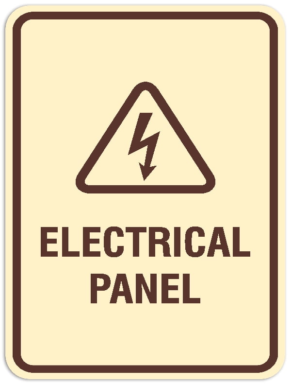 Signs ByLITA Portrait Round Electrical panel Sign - Laser-Engraved ...