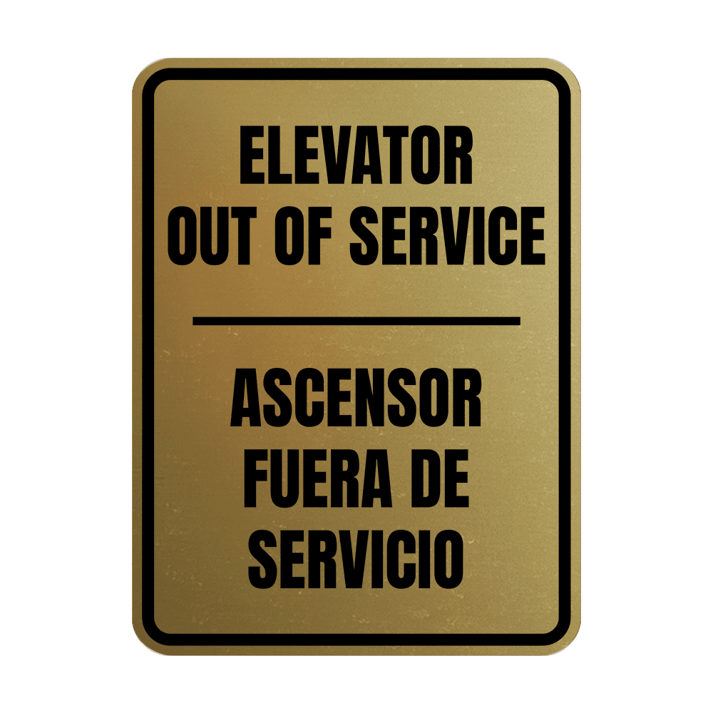 Signs ByLITA Portrait Round Elevator Out Of Service Door or Wall Sign ...