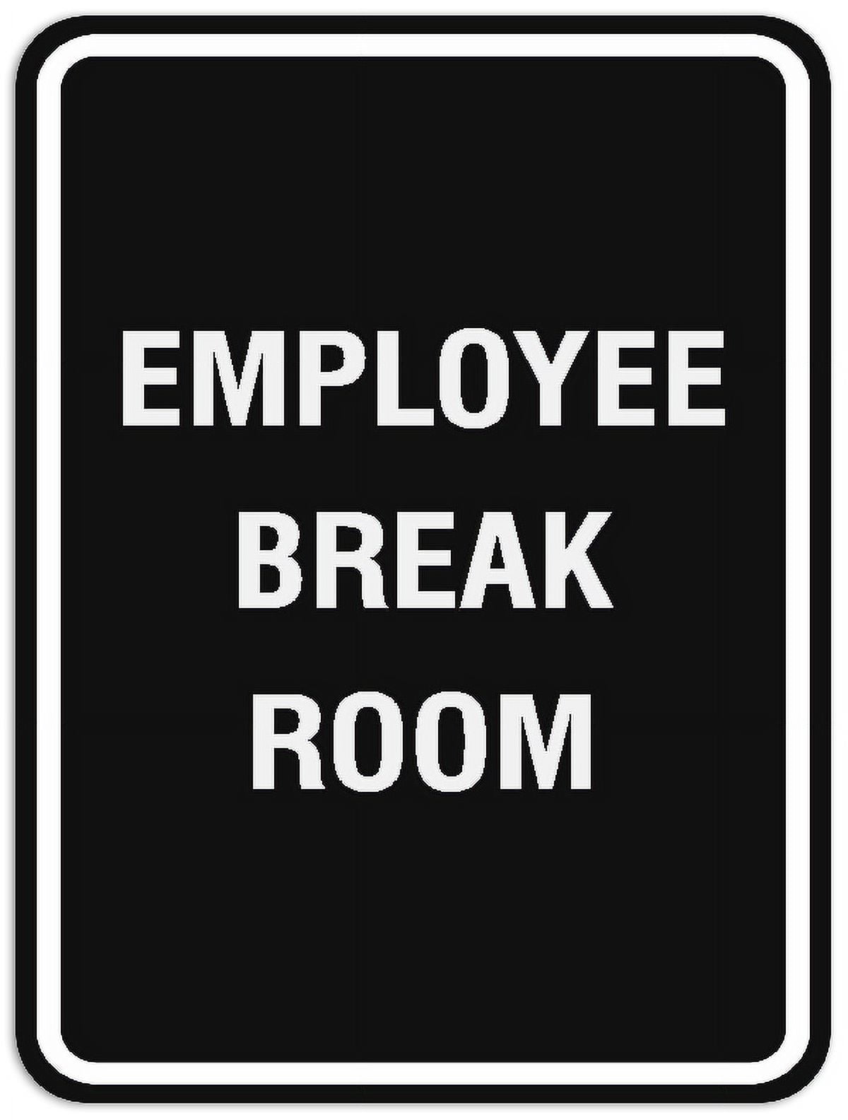 Signs ByLITA Portrait Round Employee Break Room Sign - Laser-Engraved ...