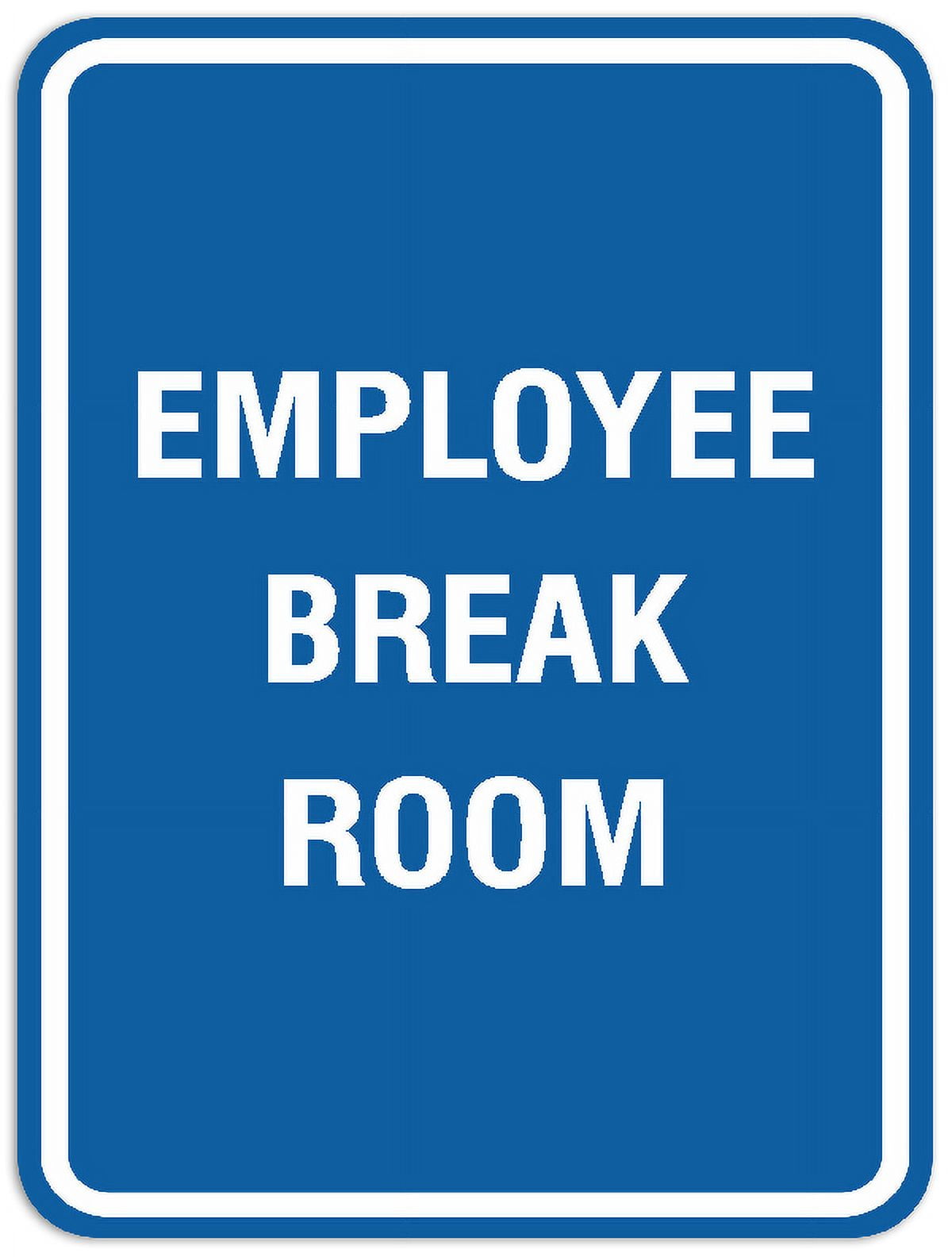 Signs ByLITA Portrait Round Employee Break Room Sign - Laser-Engraved ...