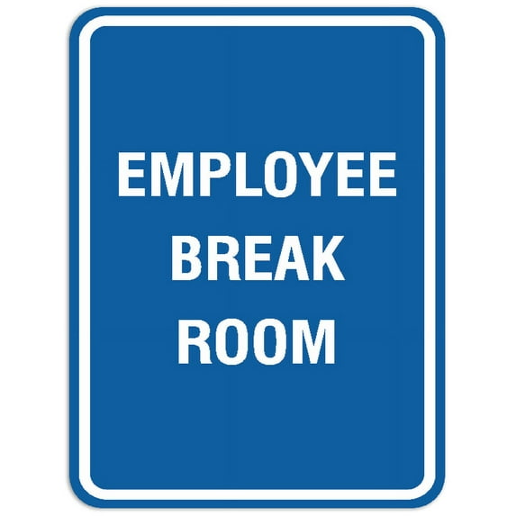 Signs ByLITA Portrait Round Employee Break Room Sign - Laser-Engraved ...