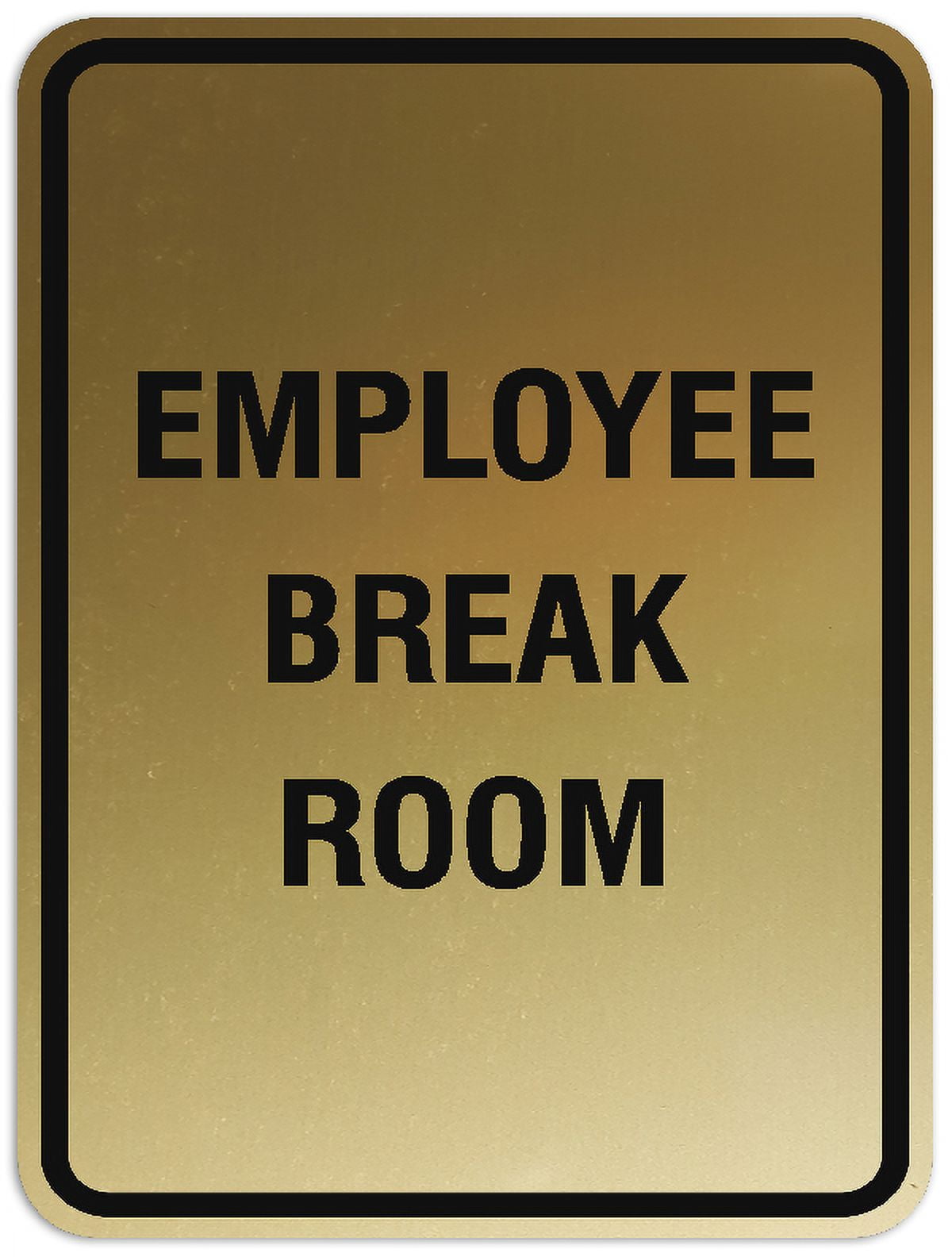 Signs ByLITA Portrait Round Employee Break Room Sign - Laser-Engraved ...