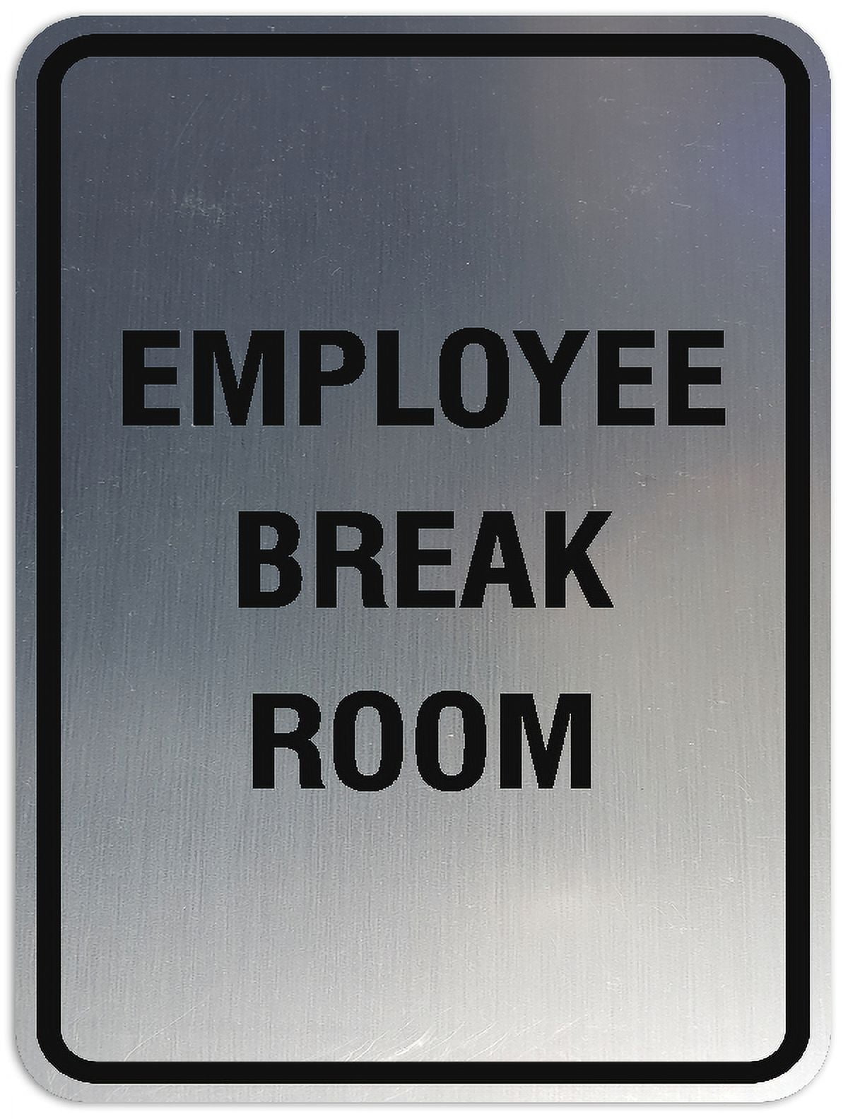 Signs ByLITA Portrait Round Employee Break Room Sign - Laser-Engraved ...