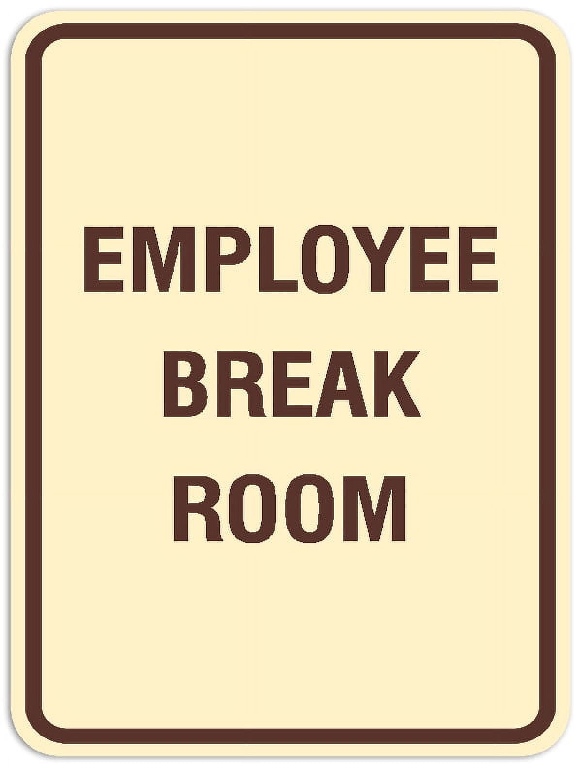 Signs ByLITA Portrait Round Employee Break Room Sign - Laser-Engraved ...