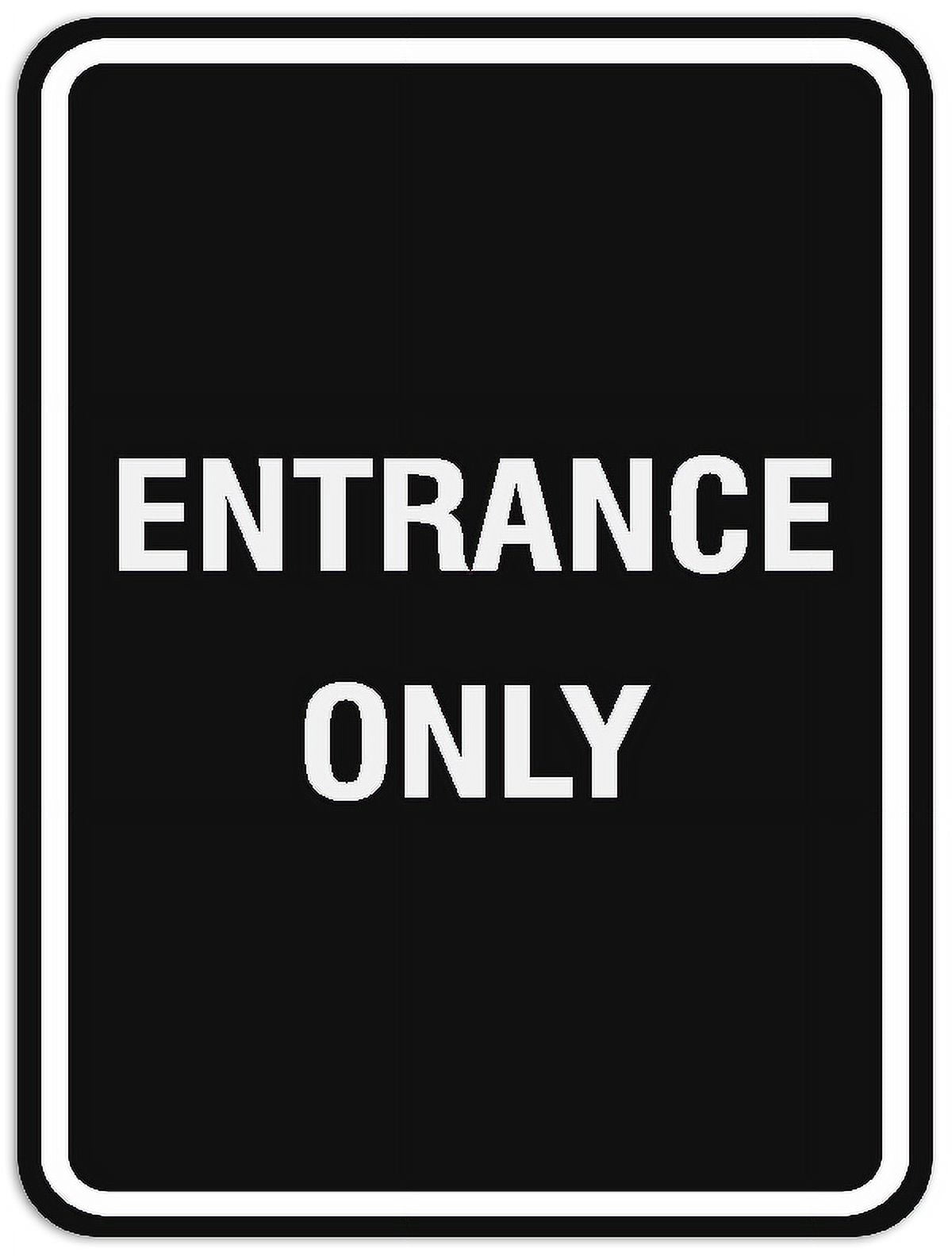 Signs ByLITA Portrait Round Entrance Only Sign - Laser-Engraved ...